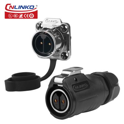 China Cnlinko LP 20 2 Pin Plastic and Metal Aviation Connectors Wiring Screw Ip68 Waterproof Cable Connector for sale