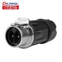 China Cnlinko Connector Manufacturer LP20 2 Pin IP68 Screw Type Waterproof Wire Connector for sale
