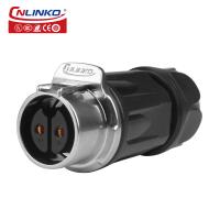 China Cnlinko Connector Manufacturer LP20 2 Pin IP68 Screw Type Waterproof Wire Connector for sale