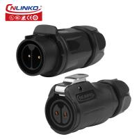 China Cnlinko LP 20 2 Pin Plastic Aviation Connectors Wiring Screw Circular Waterproof 2 Pin Male Female Connector Led Connector for sale