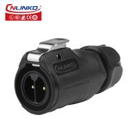 China Cnlinko LP20 Series 2 Pole Locking Screw Type LP-20-2 Pin Wiring Screw Plastic Circular Waterproof Aviation Plug Connector for sale