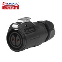 China Cnlinko LP20 Series 2 Pole Locking Screw Type LP-20-2 Pin Wiring Screw Plastic Circular Waterproof Aviation Plug Connector for sale