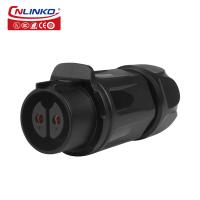 China Cnlinko LP20 Series 2 Pole Locking Screw Type LP-20-2 Pin Wiring Screw Plastic Circular Waterproof Aviation Plug Connector for sale