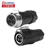 China Cnlinko LP-16-3 Pin Ip68 Connector  Industrial Plastic and Metal Wiring Screw Waterproof Aviation Plug Connector 3 Pin Plug for sale