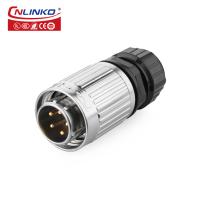 China 5 Pin Connector Male Female Panel Mount, CNLINKO YW-20 5 Pin Industrial Power Plug to Socket Metal Connector for sale