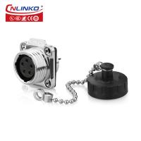 China 5 Pin Connector Male Female Panel Mount, CNLINKO YW-20 5 Pin Industrial Power Plug to Socket Metal Connector for sale