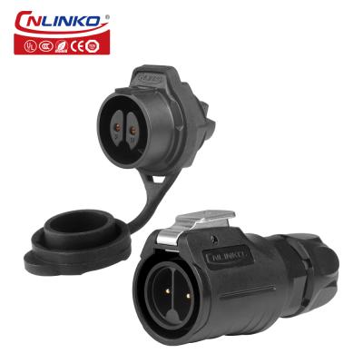 China Cnlinko LP-16 2 Pin Plastic Wiring Screw Circular Waterproof Aviation Plug Connector Pole Locking Screw Type for sale