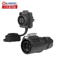China Cnlinko LP-16 2 Pin Plastic Wiring Screw Circular Waterproof Aviation Plug Connector Pole Locking Screw Type for sale