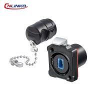 China CNLINKO BD24 Plastic Industrial Waterproof Cable Panel Mount Connector for sale