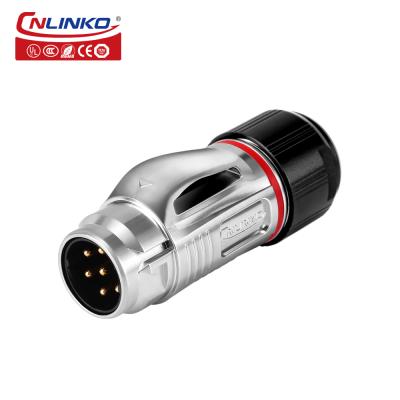 China CNLINKO M20 7 Pin IP68 Waterproof Circular Solder Copper Pin Power Cable Type Connector Plug for sale