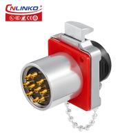 China Cnlinko Connector BD24 Industrial Waterproof Metal Female Male IP68 10 Pin Plug Socket Cable Connector for sale