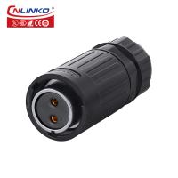 China CNLINKO IP68 Waterproof M20 2 Pin Butt Plug High Voltage 2 Pin Electrical Connector for sale