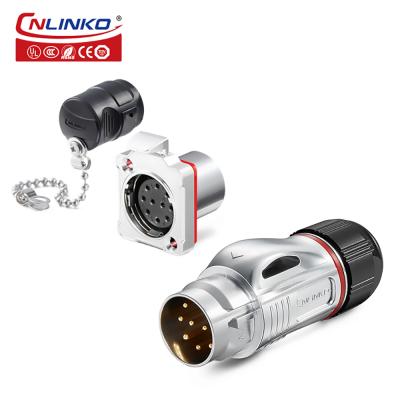 China BD24 Industrial Waterproof Metal Female Male IP68 10 Pin Plug Socket Cable Connector for sale