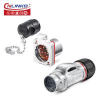 China BD24 Industrial Waterproof Metal Female Male IP68 10 Pin Plug Socket Cable Connector for sale