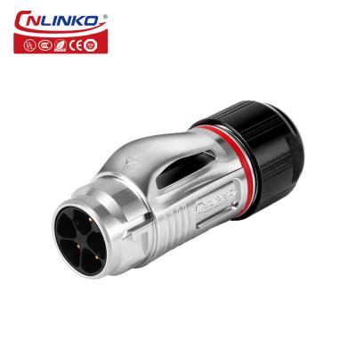 China CNLINKO Wire Connector M20 5 Pin IP68 Waterproof Solder Copper Pin Power Plug Connector for sale