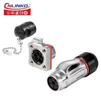China CNLINKO Wire Connector M20 5 Pin IP68 Waterproof Solder Copper Pin Power Plug Connector for sale