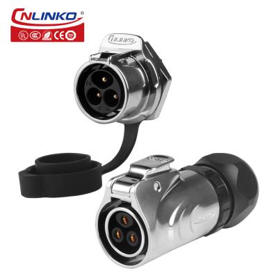 China Cnlinko LP-20 3 Pin IP68 Screw Type Pin Wiring Screw Metal Circular Waterproof 3 Pin Power Connector for sale