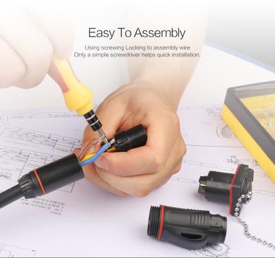 China CNLINKO M20 PBT Housing Male Plug Female Socket Quick Adapter 14 Pin Waterproof Power Cable Connector for sale