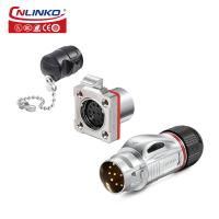 China Cnlinko Metal Circular M24 Connector 12 Pin IP68 Waterproof Panel Mount Cable Wire Connector for sale