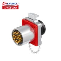 China Cnlinko Metal Circular M24 Connector 12 Pin IP68 Waterproof Panel Mount Cable Wire Connector for sale