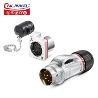 China Cnlinko Metal Circular M24 Connector 12 Pin IP68 Waterproof Panel Mount Cable Wire Connector for sale
