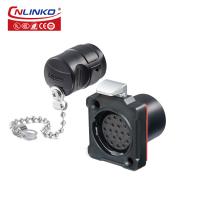 China CNLINKO BD24 Plastic 19 Pin Industrial Waterproof Cable Panel Mount Connector for sale