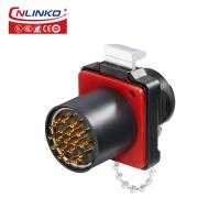 China CNLINKO BD24 Plastic 19 Pin Industrial Waterproof Cable Panel Mount Connector for sale