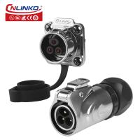 China Cnlinko LP-20 3 Pin Wiring Screw Metal Circular Waterproof Aviation Plug Connector for sale