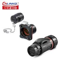 China CNLINKO BD24 Plastic 19 Pin Industrial Waterproof Cable Panel Mount Connector for sale