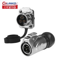 China Cnlinko LP-20 3 Pin Wiring Screw Metal Circular Waterproof Aviation Plug Connector for sale