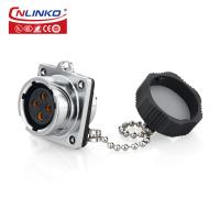 China CNLINKO M20 4 Pin Waterproof Connector Plug Socket Male Female Panel Mount Power Cable Connector Rated Current 20A for sale
