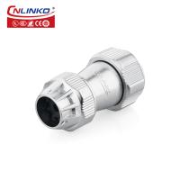 China CNLINKO M20 4 Pin Waterproof Connector Plug Socket Male Female Panel Mount Power Cable Connector Rated Current 20A for sale