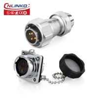 China CNLINKO M20 4 Pin Waterproof Connector Plug Socket Male Female Panel Mount Power Cable Connector Rated Current 20A for sale