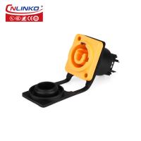 China CNLINKO M24 Twist Lock Latching Connector Black Locking 3 Pole PowerCON Male Plug 3 Pin 20A Power Pins for sale