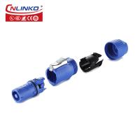 China CNLINKO Waterproof Three Pole Cable Connector 3 Pole Plug Powercon Connector for sale