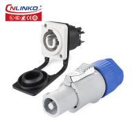China CNLINKO PowerCon Grey PBT Shell 3 Pole Power Connector Ip68 Waterproof Plug Socket for sale