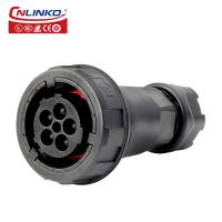 China Cnlinko DL-28 IP68 Plastic 50A 500V AC Industrial Circular Female Power Connector 5 Pin Waterproof Connector for sale