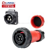 China Cnlinko DL-28 IP68 Plastic 50A 500V AC Industrial Power Connector 3 Pin Circular Waterproof Connector for sale