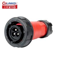 China Cnlinko DL-28 IP68 Plastic 50A 500V AC Industrial Power Connector 3 Pin Circular Waterproof Connector for sale