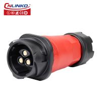 China Cnlinko DL-28 IP68 Plastic 50A 500V AC Industrial Power Connector 3 Pin Circular Waterproof Connector for sale