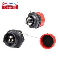 China Cnlinko DL-28 IP68 Plastic 50A 500V AC Industrial Power Connector 3 Pin Circular Waterproof Connector for sale