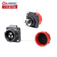 China Cnlinko DL-28 IP68 Plastic 50A 500V AC Industrial Power Connector 3 Pin Circular Waterproof Connector for sale