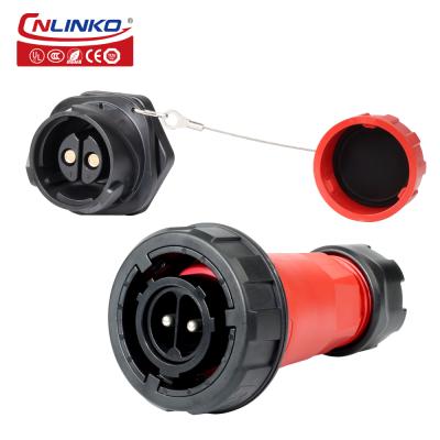 China Cnlinko DL-28 IP68 Plastic 50A 500V AC Power Connector 2 Pin Circular Waterproof Connector for sale