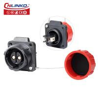 China Cnlinko DL-28 IP68 Plastic 50A 500V AC Power Connector 2 Pin Circular Waterproof Connector for sale