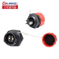 China Cnlinko DL-28 IP68 Plastic 50A 500V AC Power Connector 2 Pin Circular Waterproof Connector for sale