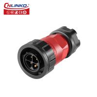 China CNLINKO Waterproof 4 Pin Welding Male and Female Cable Connector 4Pin Panel Mount Round Connector for sale