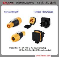 China M24 YF-24 3 Pin Socket Plug IP68 Powercom Outdoor Cnlinko Male Waterproof Connector for sale