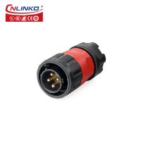 China CNLINKO Waterproof 4 Pin Welding Male and Female Cable Connector 4Pin Panel Mount Round Plug Connector for sale