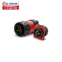 China CNLINKO Waterproof 4 Pin Welding Male and Female Cable Connector 4Pin Panel Mount Round Plug Connector for sale
