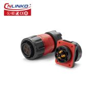 China CNLINKO Waterproof 4 Pin Welding Male and Female Cable Connector 4Pin Panel Mount Round Plug Connector for sale
